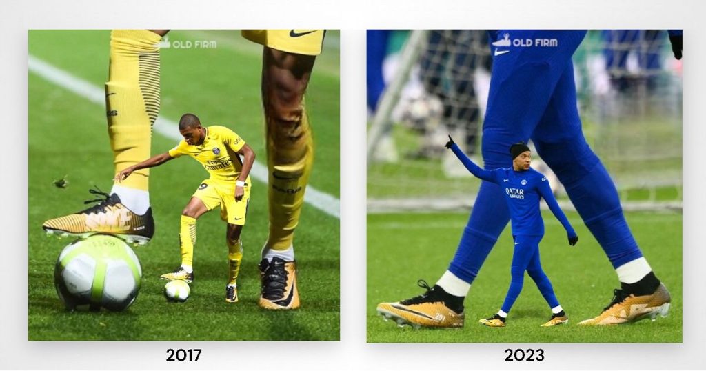 Mbappé é presenteado com edição especial da chuteira Nike Mercurial ...